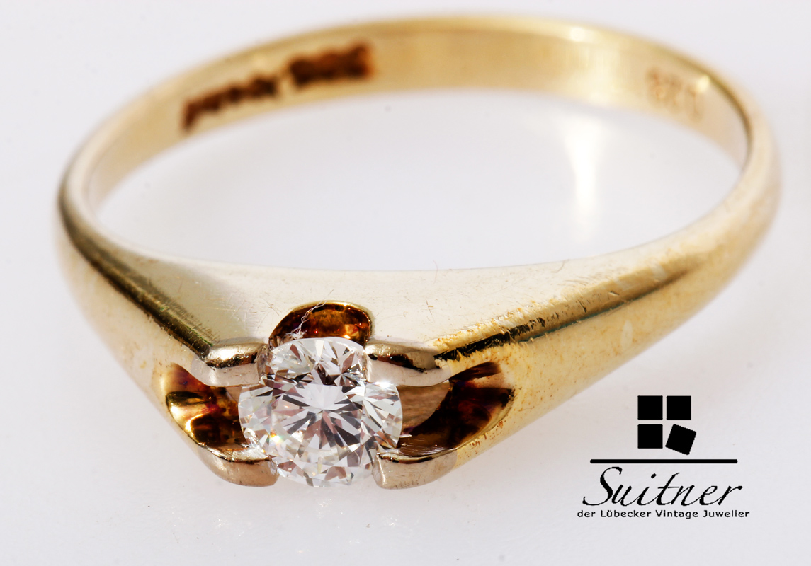 wunderschöner Solitärring der 1970er Jahre 0,28ct Brillant Ring Gr 54 if lupenrein | Juwelier ...